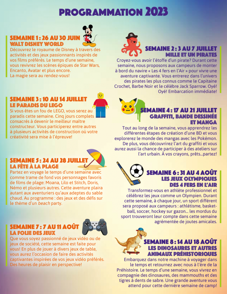 Programmation 2023 - Les 4 fers en l'air